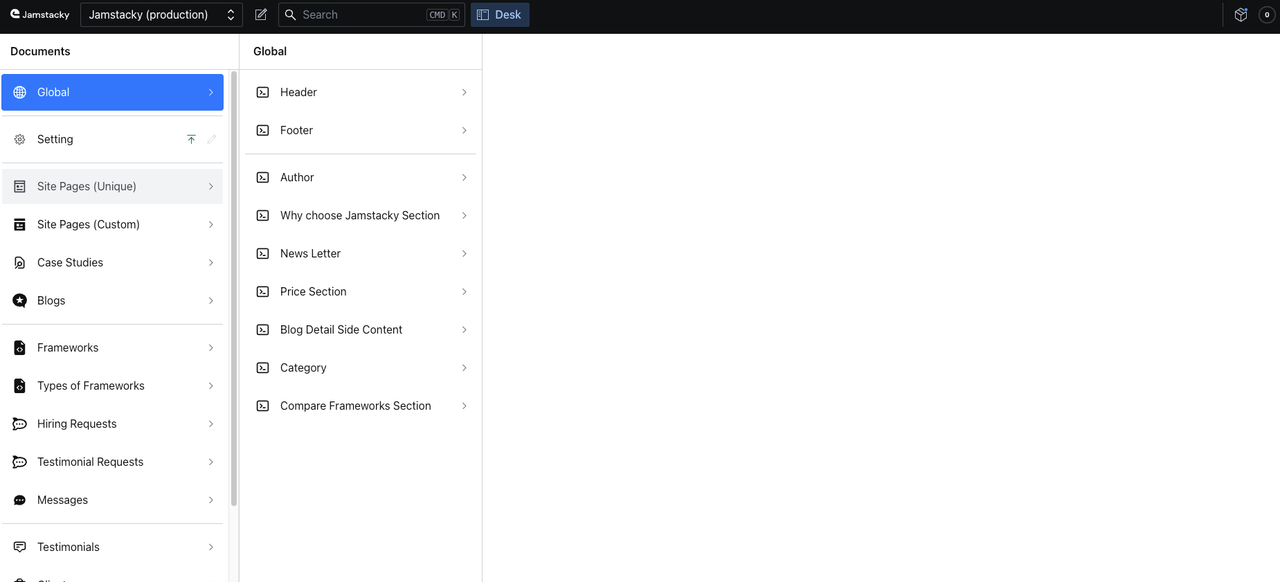 Jamstacky Made With Sanity Io