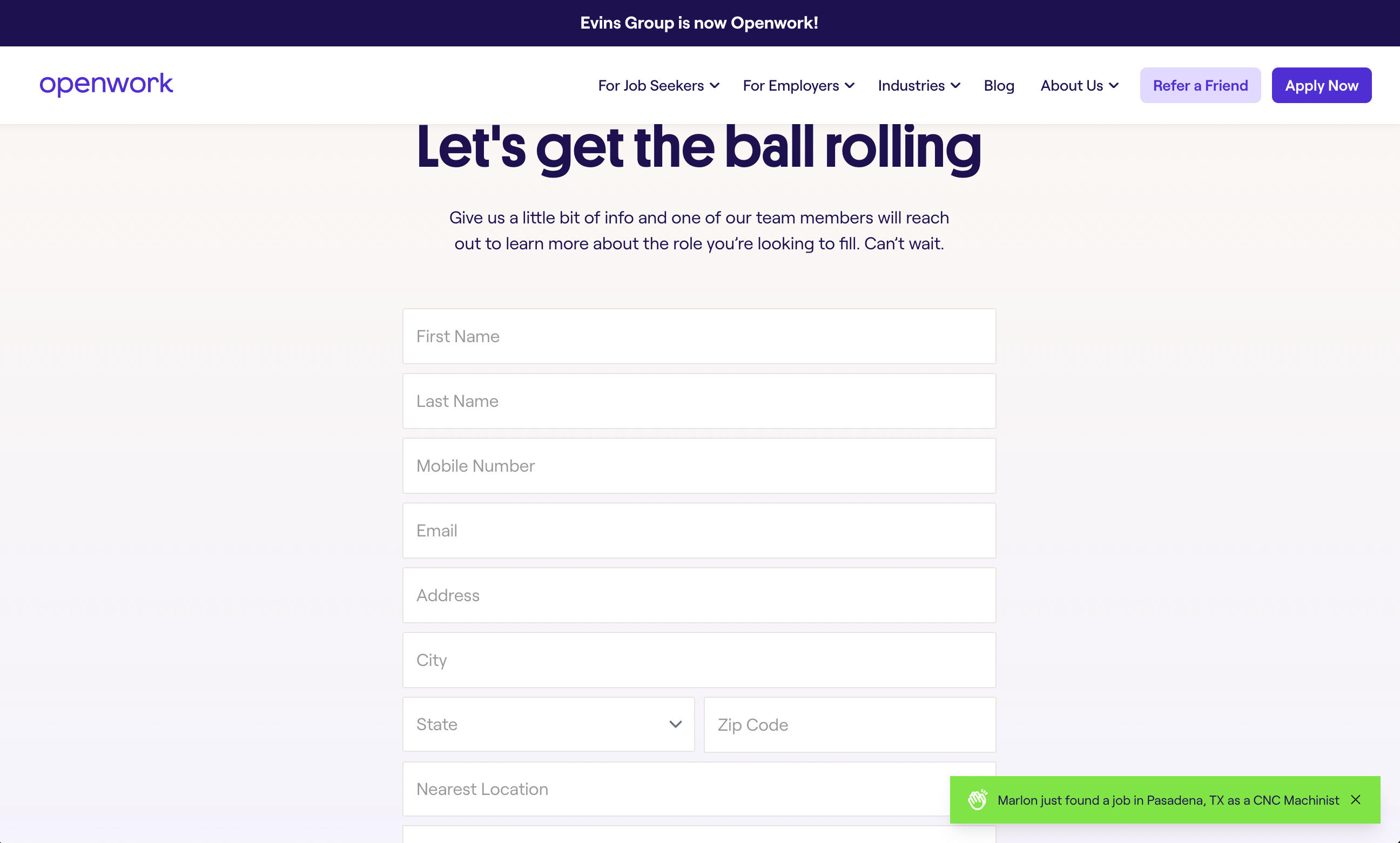 Openwork - made with Sanity.io
