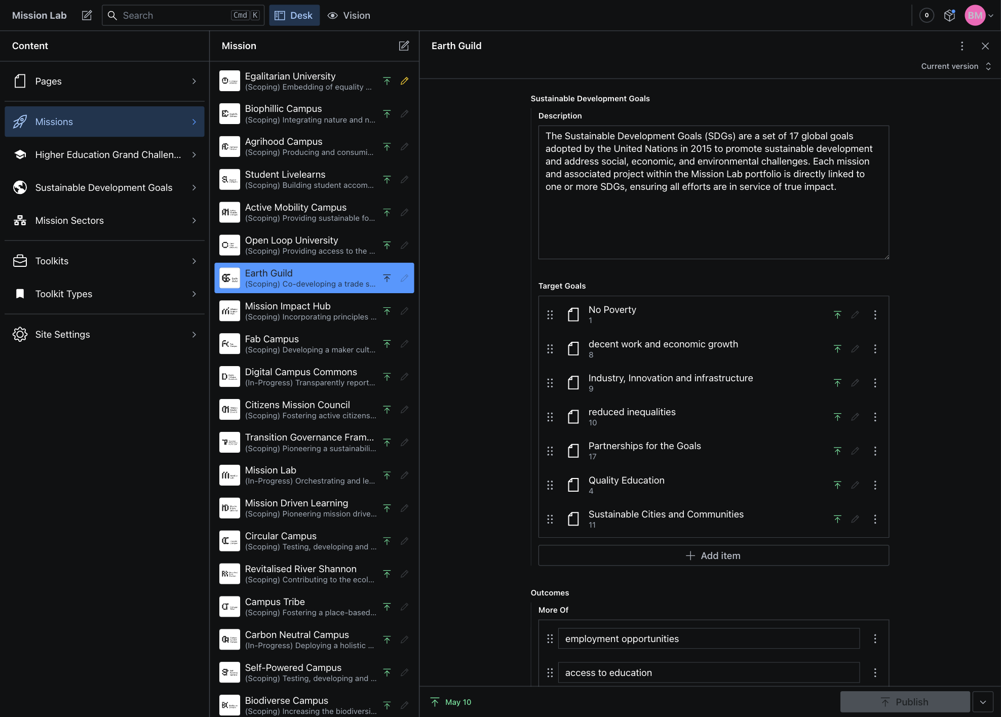 University of Limerick: Mission Lab - made with Sanity.io