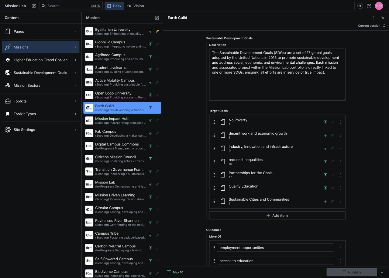 University of Limerick: Mission Lab - made with Sanity.io