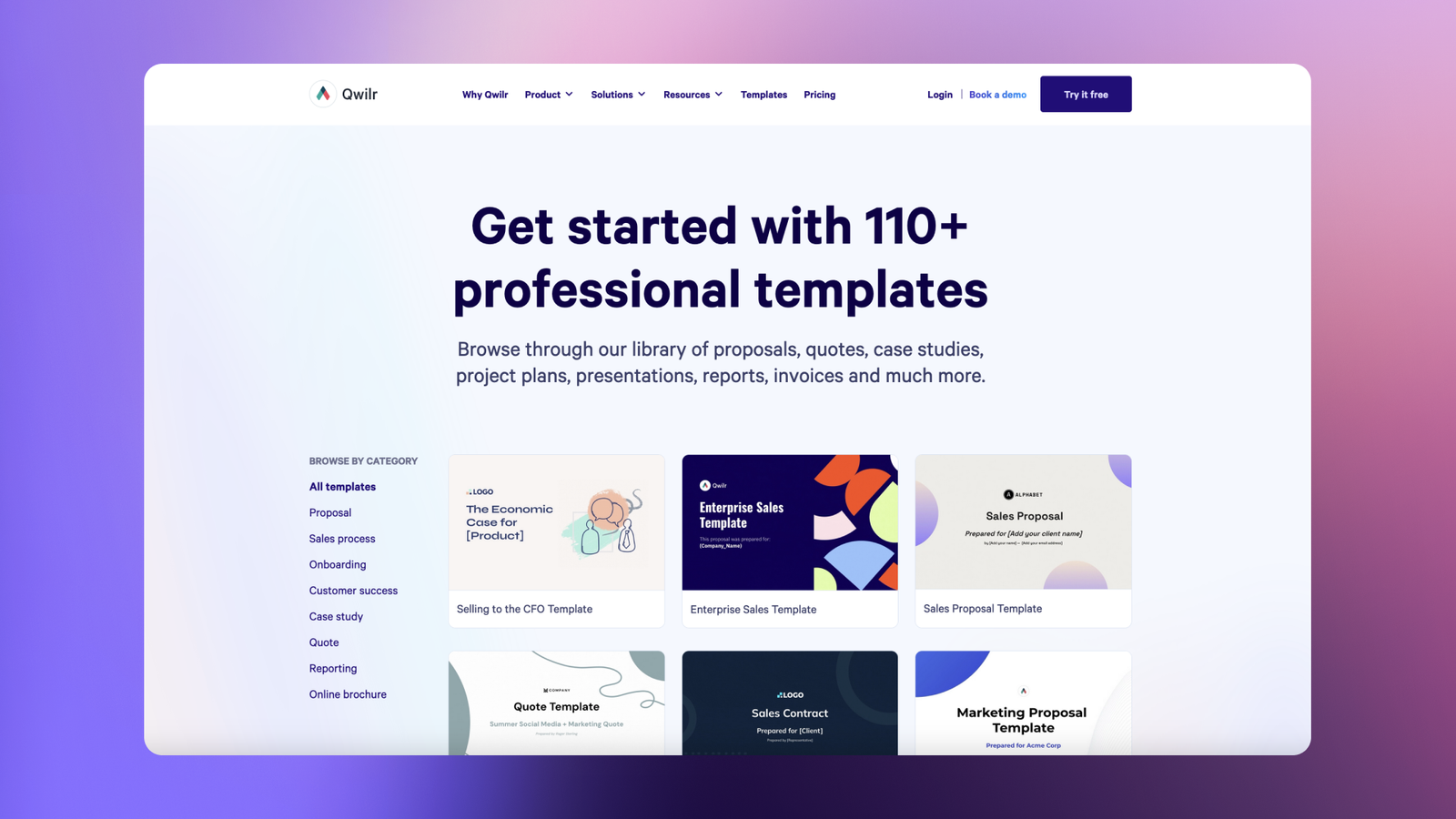 Qwilr.com - made with Sanity.io