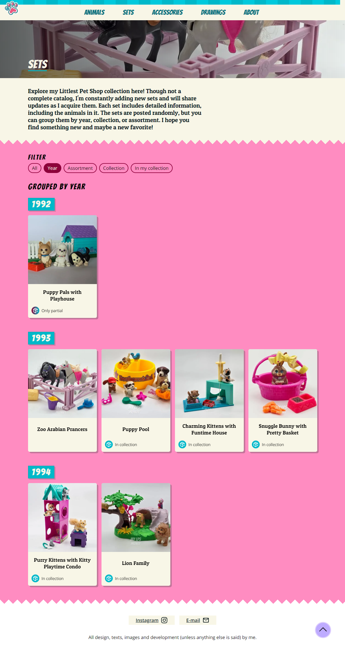 My LPS Project - A Littlest Pet Shop fan page - made with Sanity.io