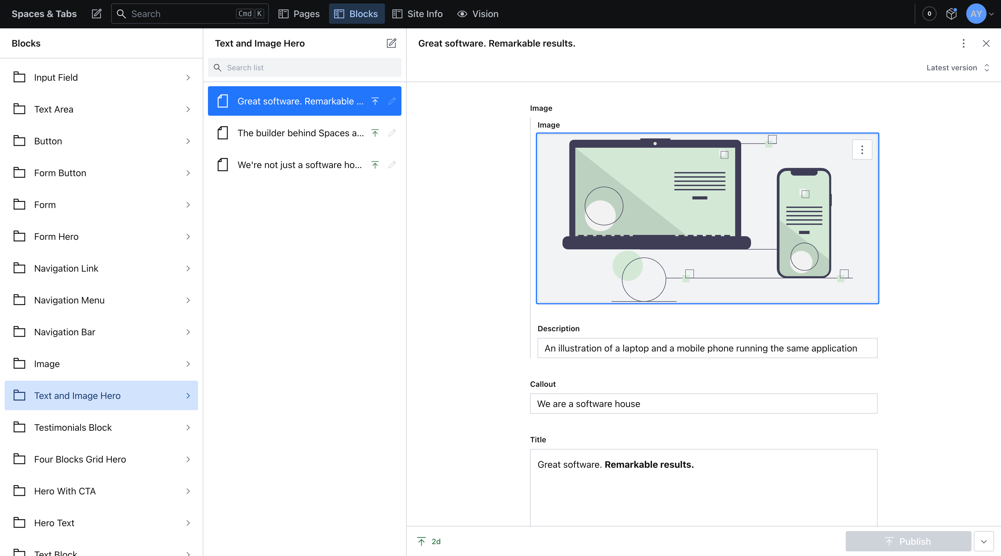 Spaces & Tabs - made with Sanity.io