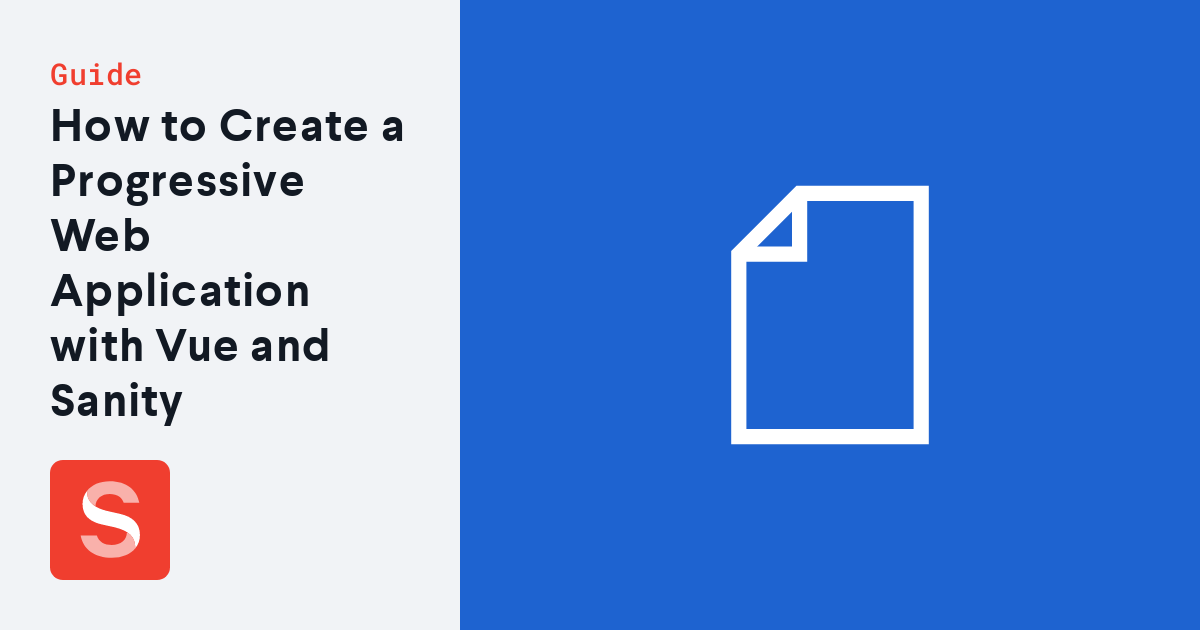 How To Create A Progressive Web Application With Vue And Sanity 0554