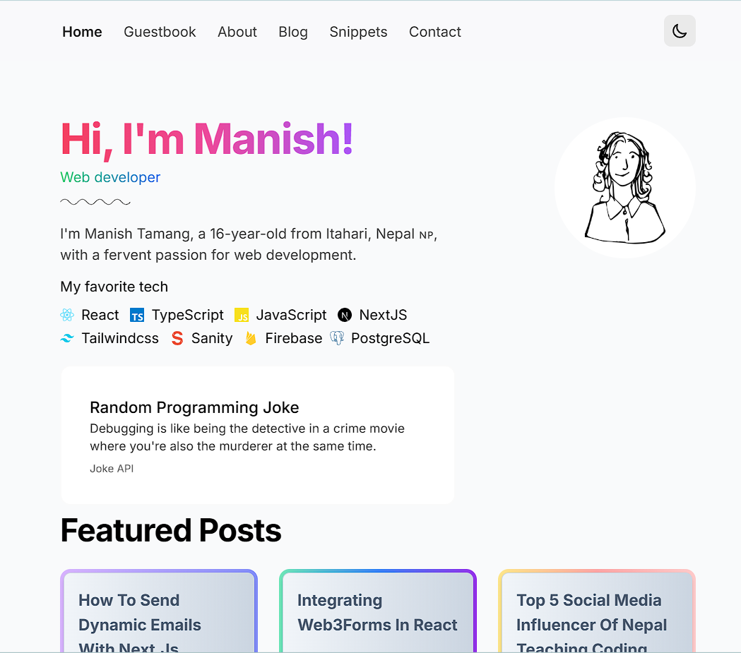 Manish Tamang Portfolio - made with Sanity.io