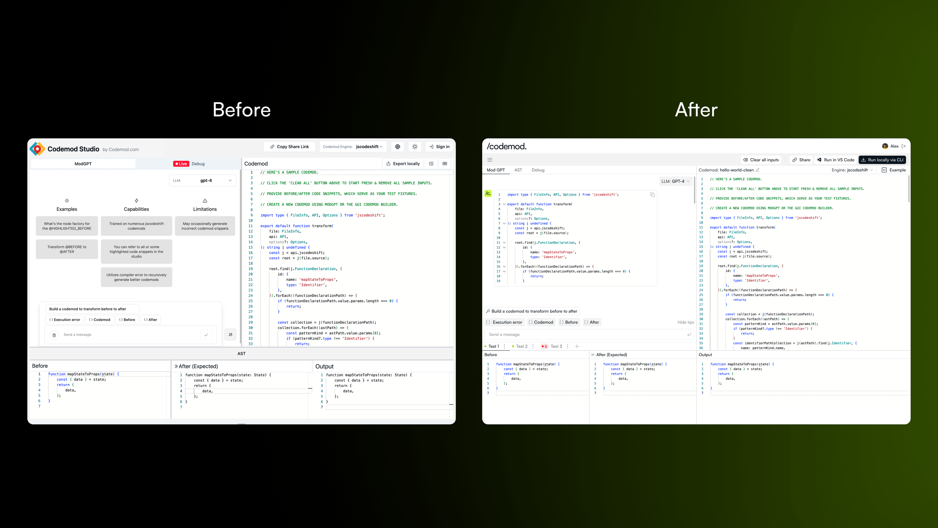 Codemod - made with Sanity.io