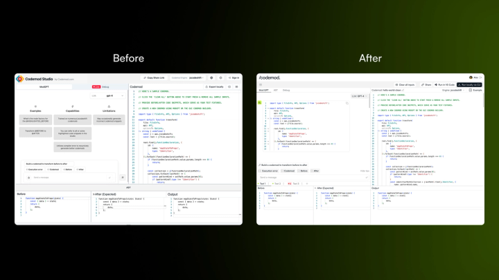 Codemod - made with Sanity.io