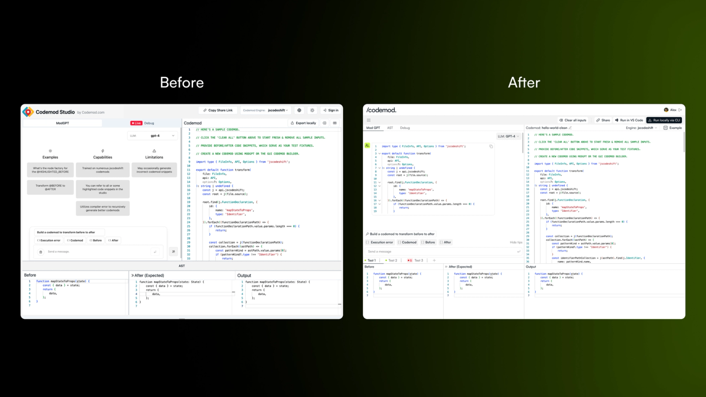 Codemod - made with Sanity.io