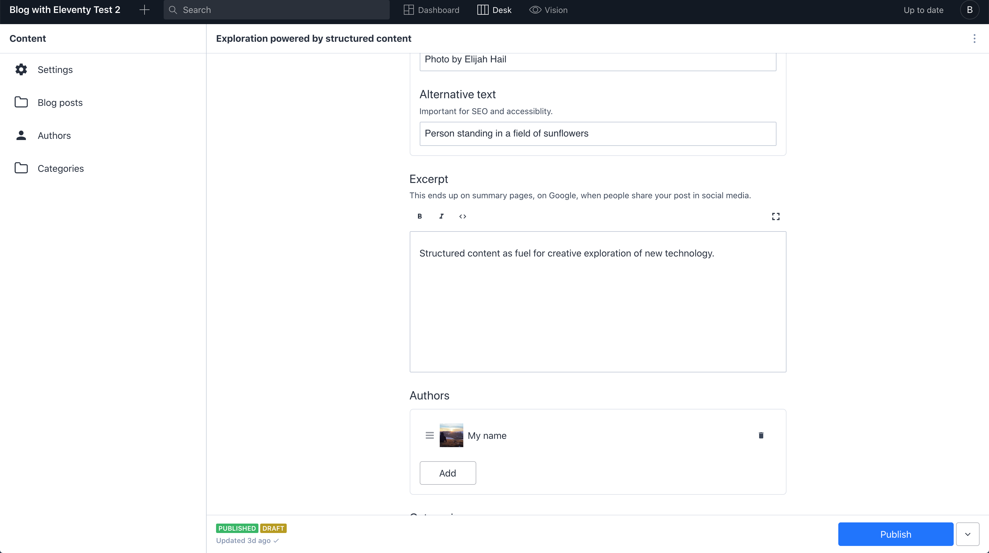 How to get started with the 11ty (Eleventy) Blog Starter | Sanity.io guide