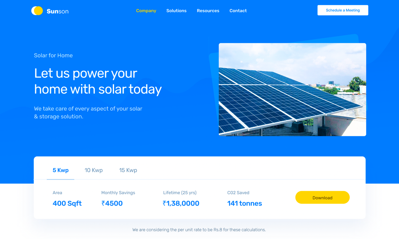 Sunson Energy - made with Sanity.io