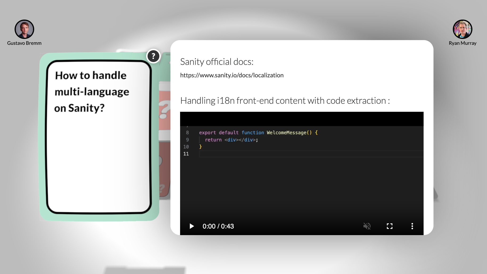 Sanity Meetup presentation - made with Sanity.io