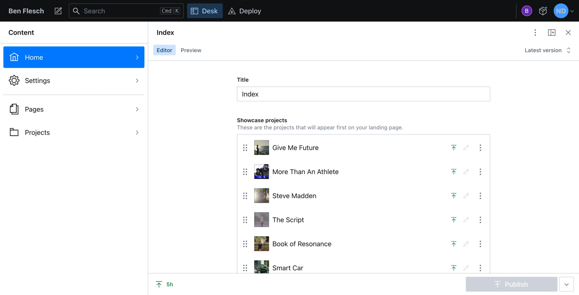 Ben Flesch - made with Sanity.io