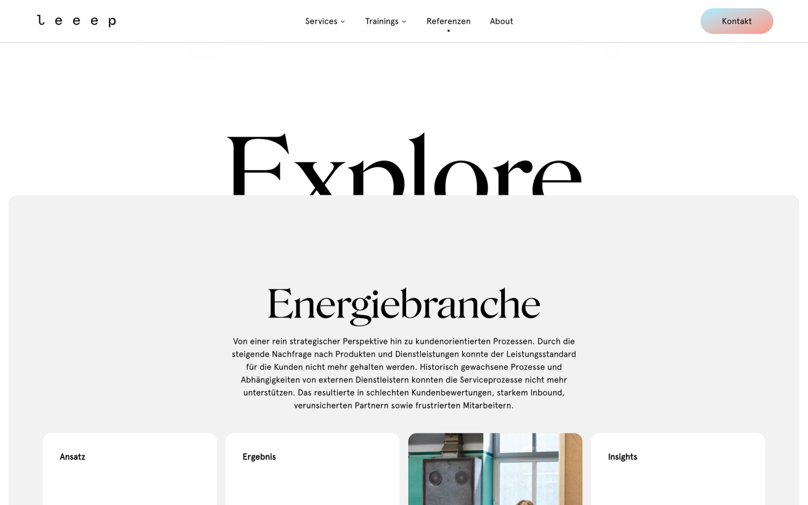 leeep agency - made with Sanity.io