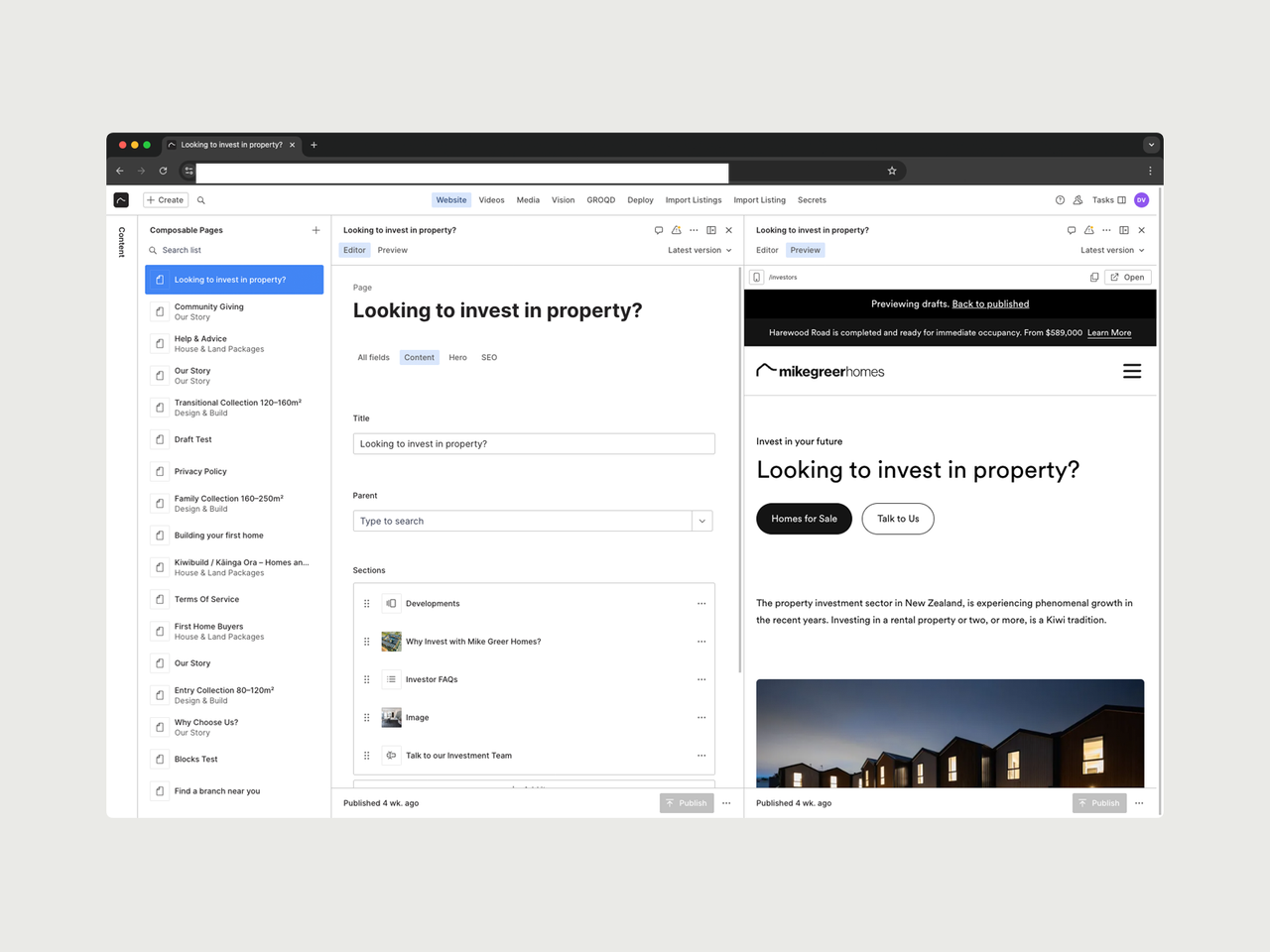 Mike Greer Homes - made with Sanity.io