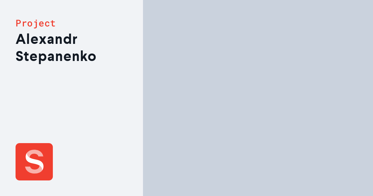 Alexandr Stepanenko - made with Sanity.io