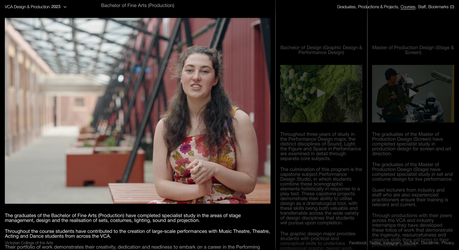 VCA Design & Production 2023 - made with Sanity.io