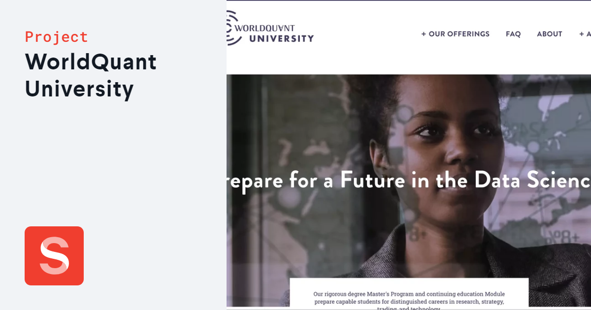 WorldQuant University - made with Sanity.io
