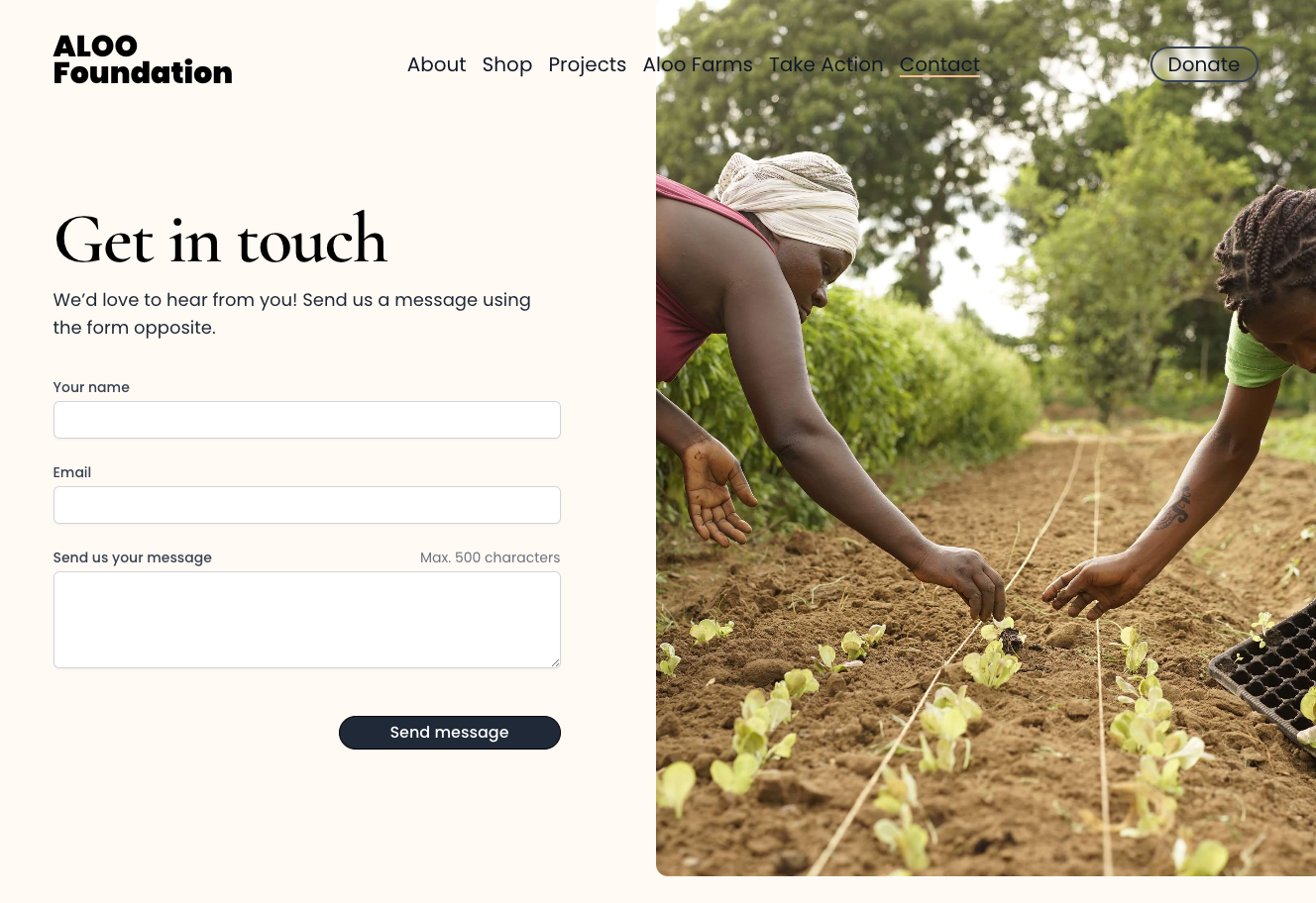 The aloo Foundation - made with Sanity.io