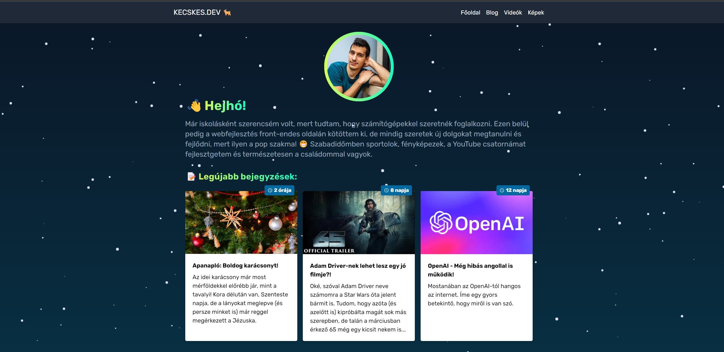 KECSKES.DEV - made with Sanity.io