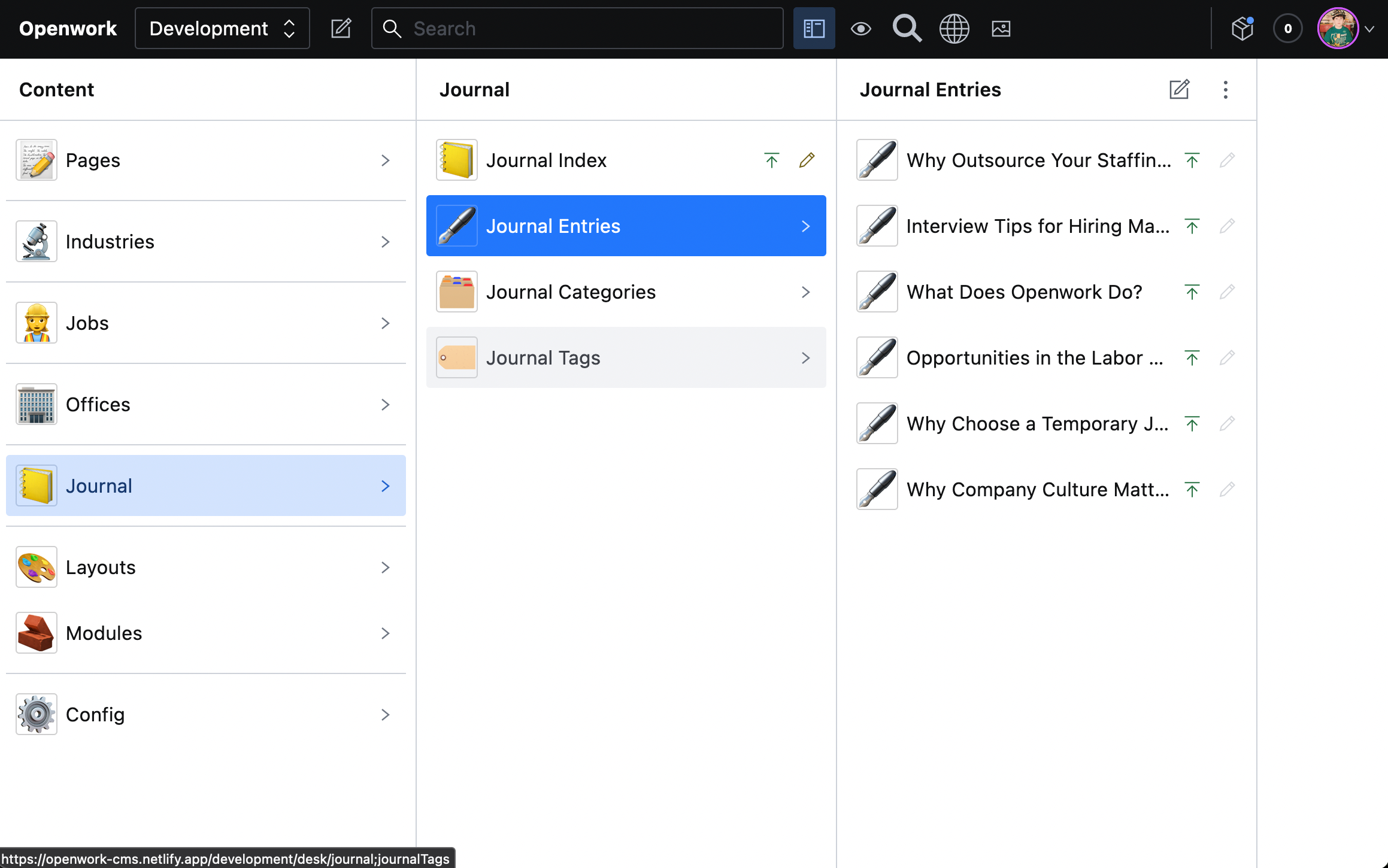 Openwork - made with Sanity.io