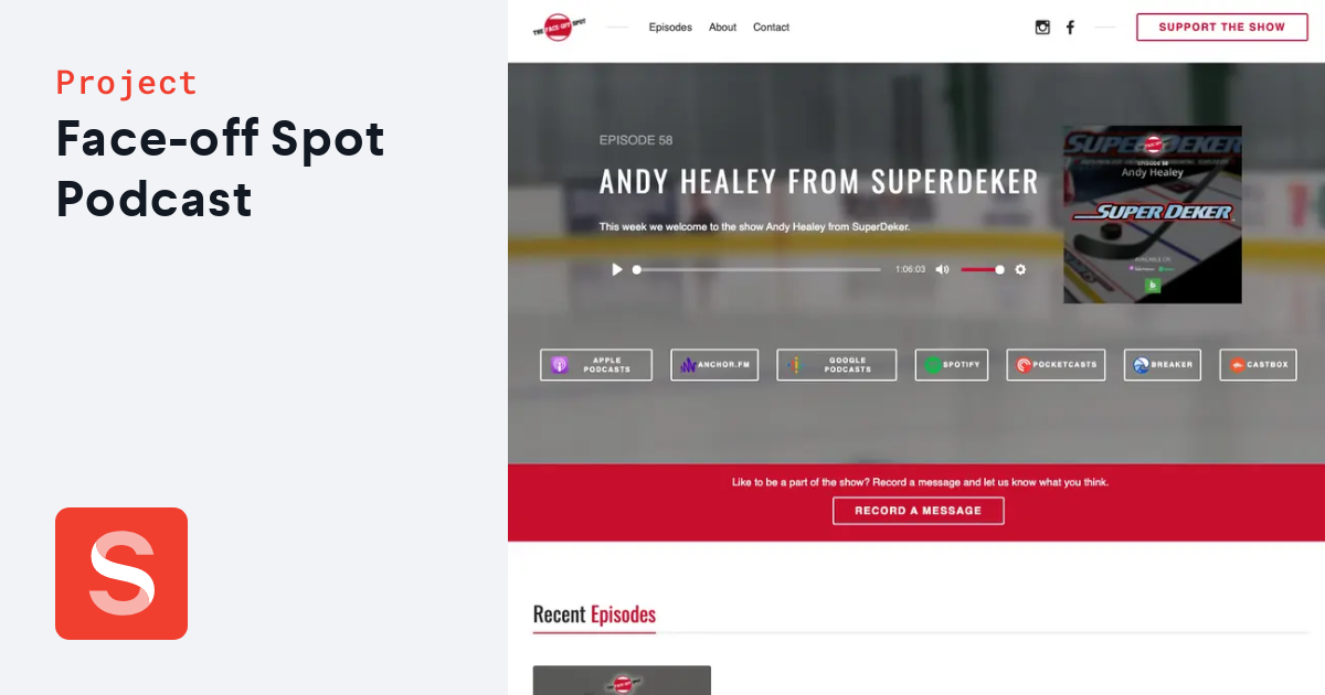 Face-off Spot Podcast - made with Sanity.io