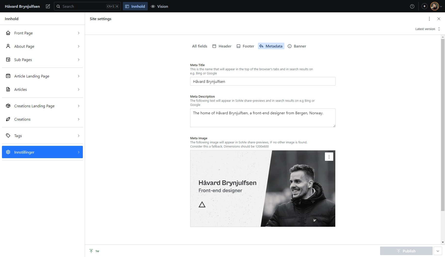 Håvard Brynjulfsen - made with Sanity.io