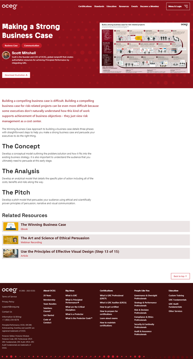 OCEG Web Site - made with Sanity.io