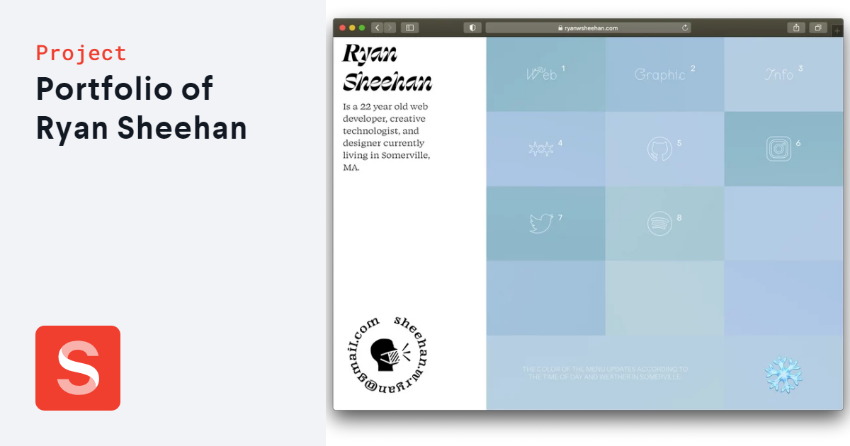 Portfolio of Ryan Sheehan - made with Sanity.io