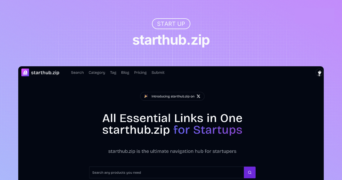 starthub.zip - made with Sanity.io