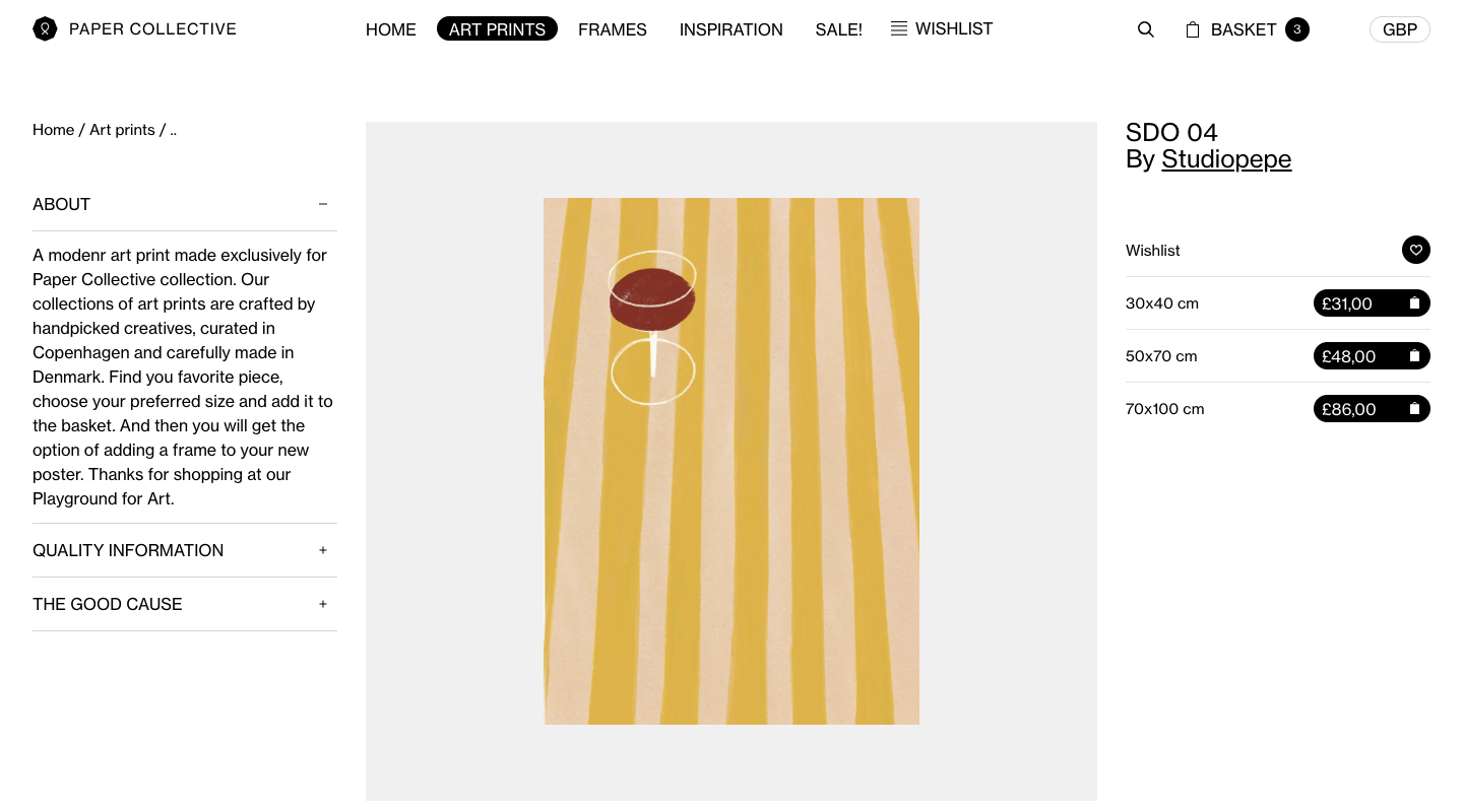 Paper Collective — E-commerce store - made with Sanity.io