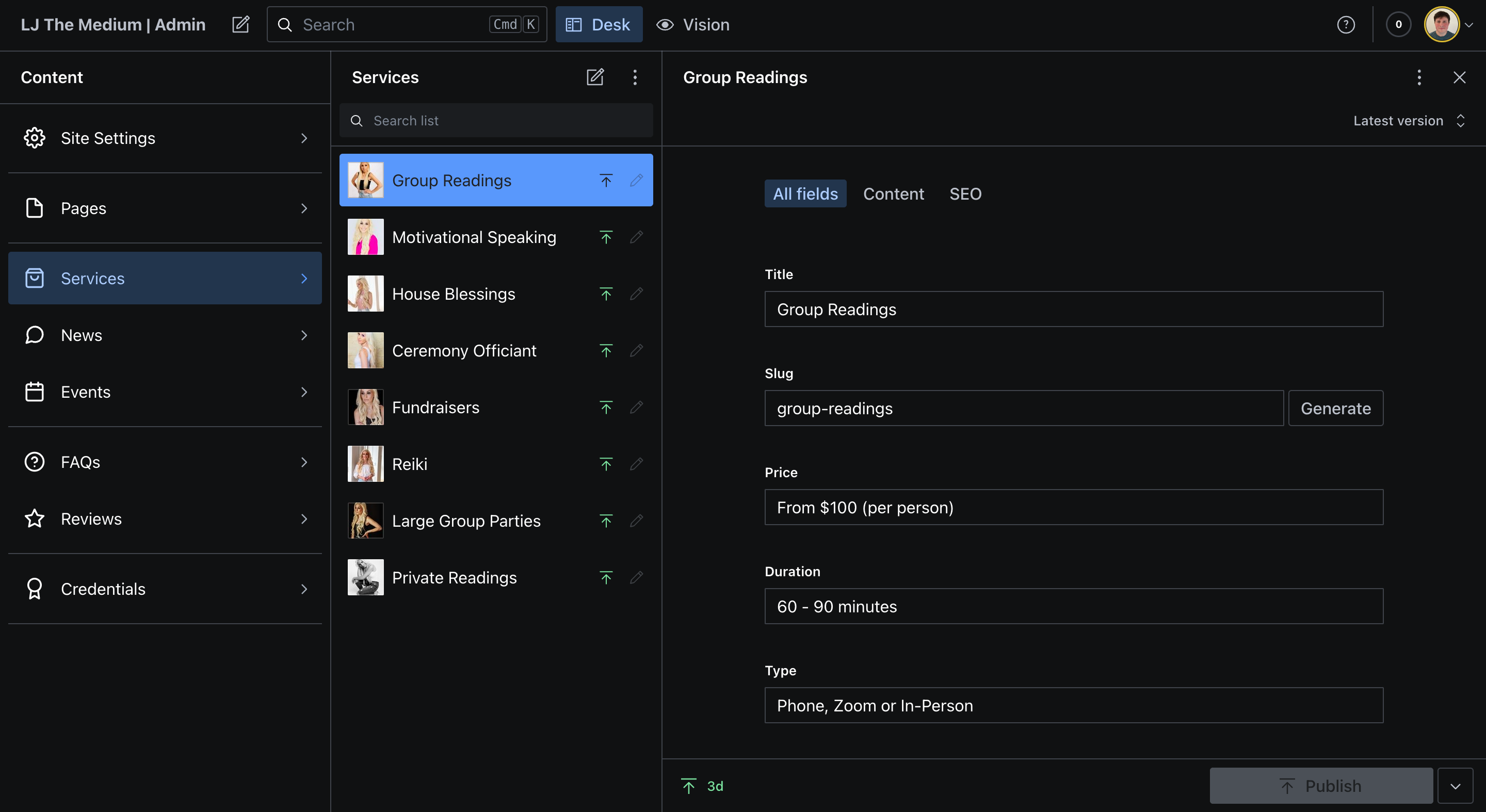 LJ The Medium - made with Sanity.io