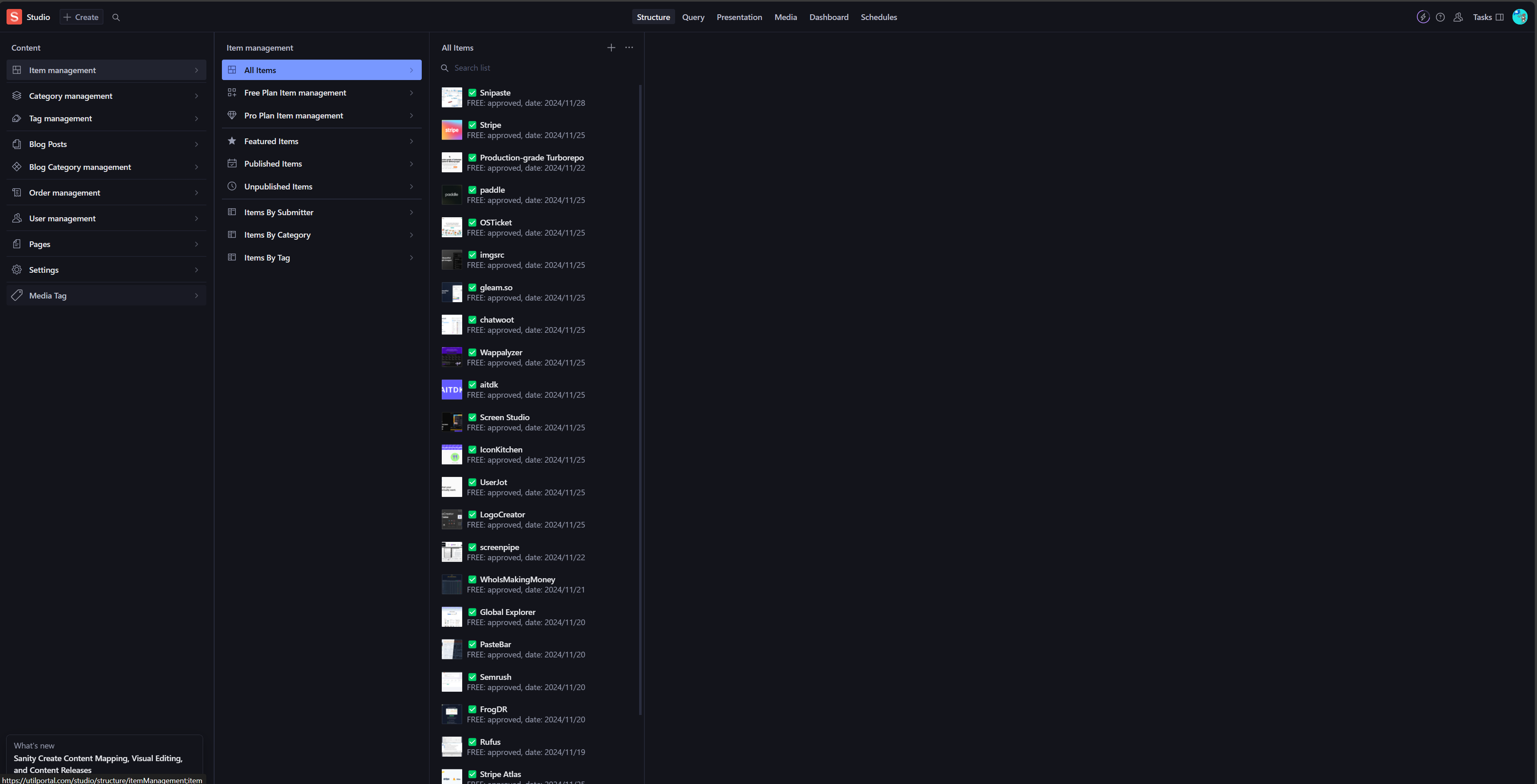 UtilPortal - made with Sanity.io