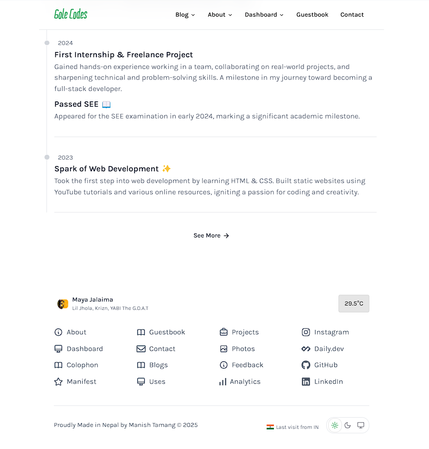 Manish Tamang Portfolio - made with Sanity.io