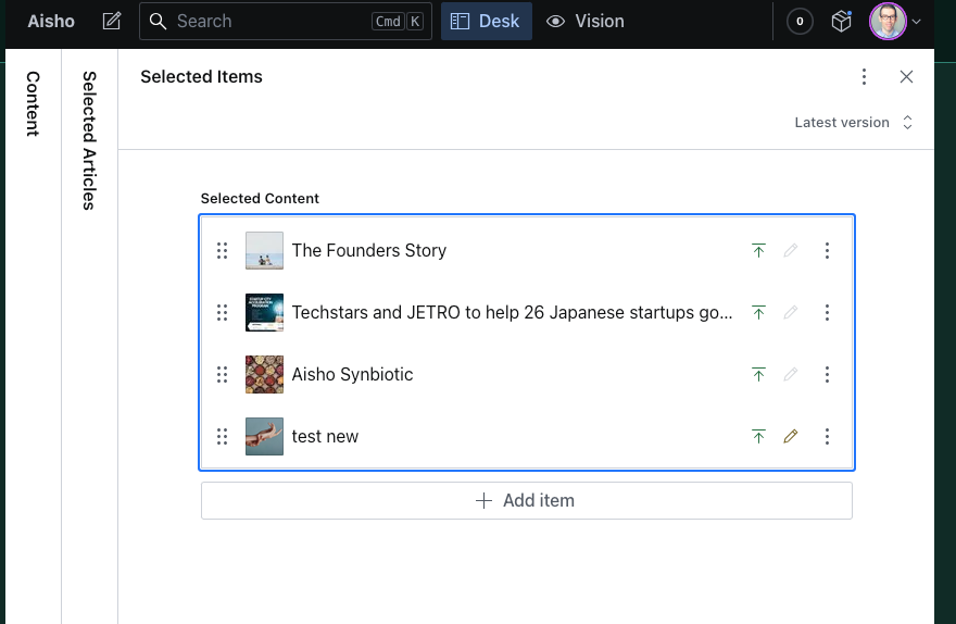 Aisho - made with Sanity.io