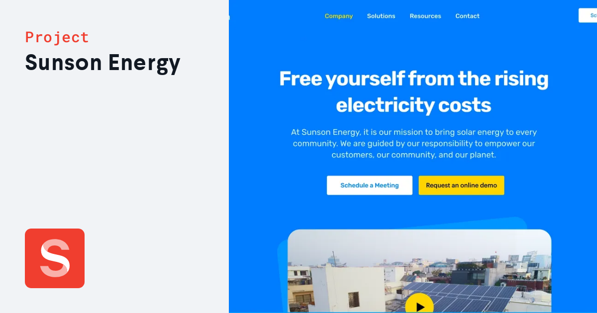 Sunson Energy - made with Sanity.io