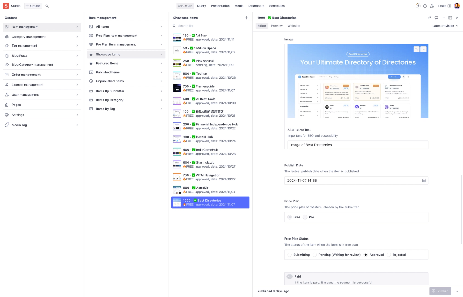 Mkdirs - made with Sanity.io