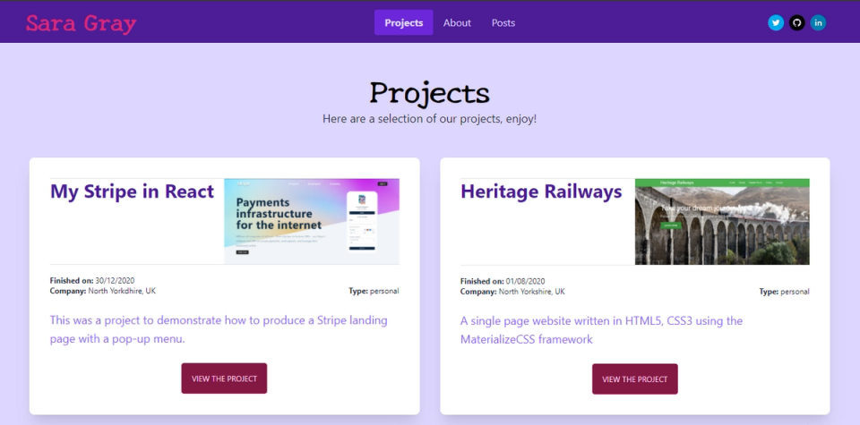 Portfolio - made with Sanity.io