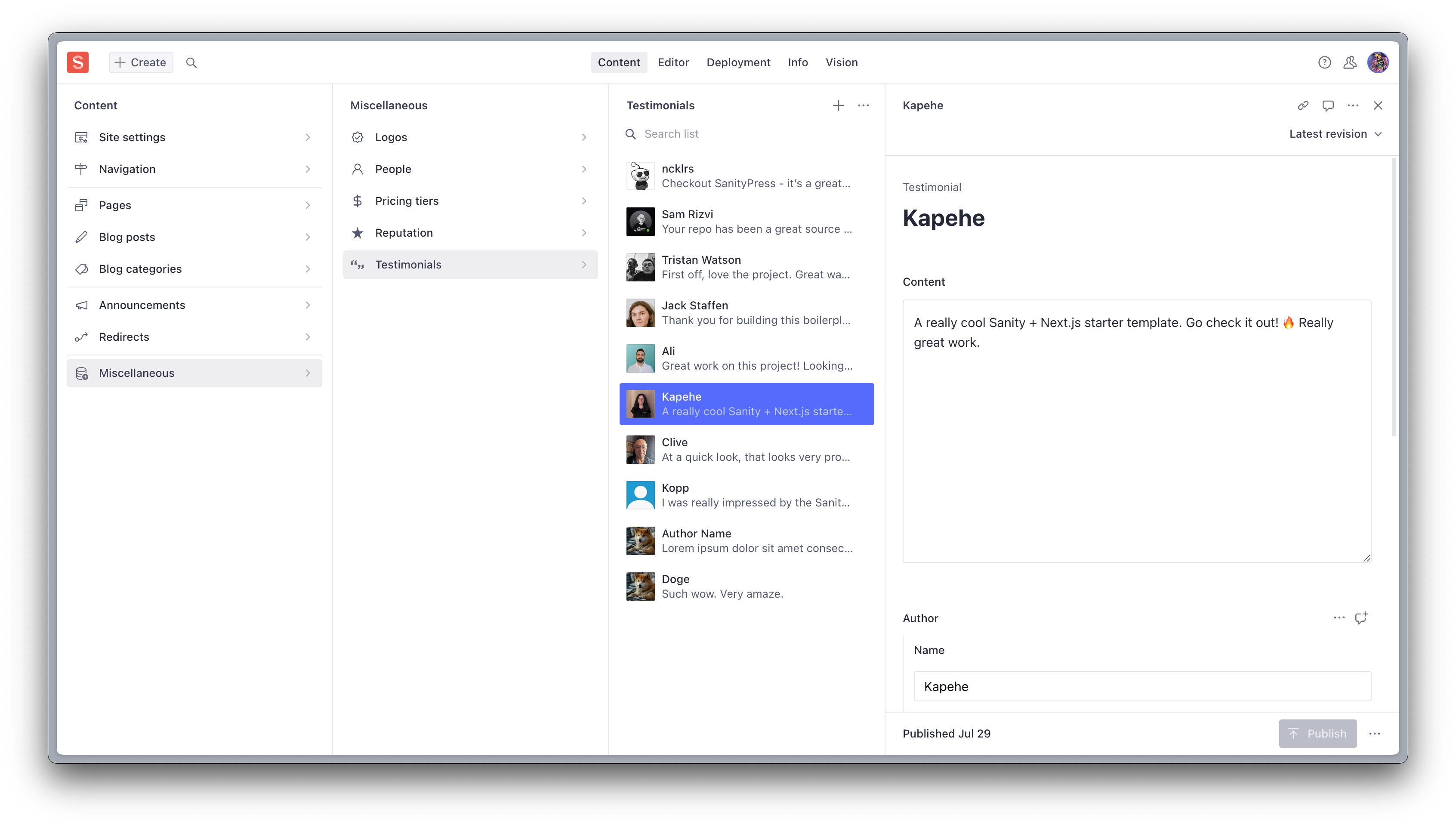 SanityPress 🖤 A Customizable Next.js + Sanity.io Starter Templat... - made with Sanity.io