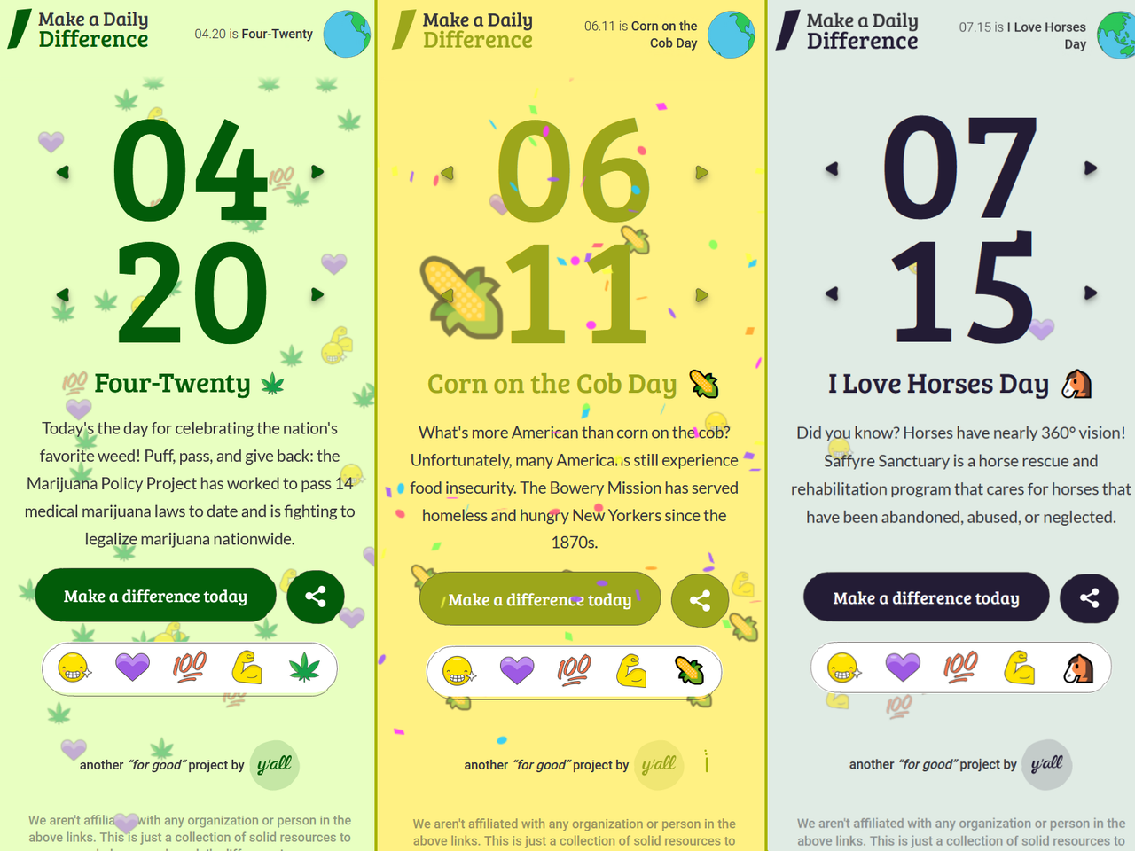 Make a Daily Difference - made with Sanity.io