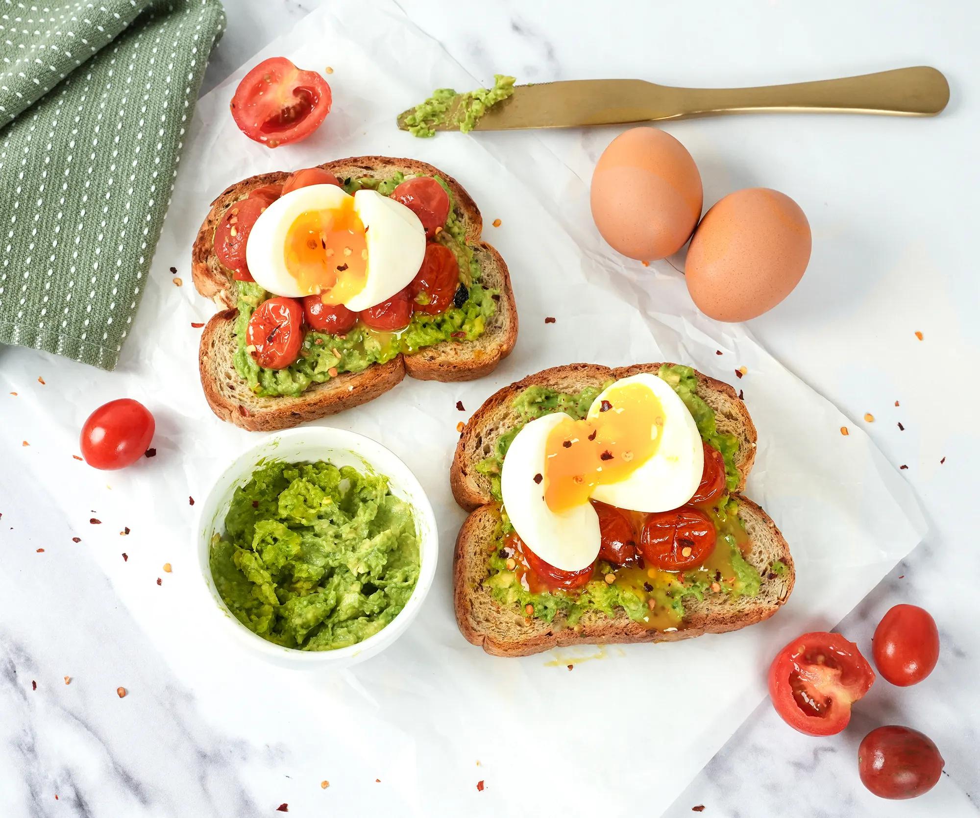 Jammy Egg & Tomato Avocado Toast | Hero Bread Recipes