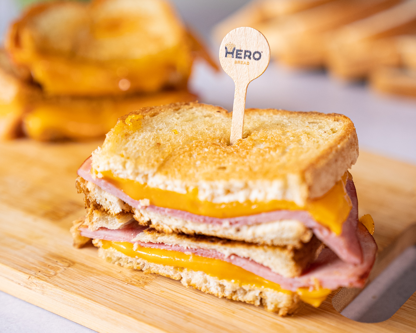 Ham and Cheese Sandwich on Hero Classic White Bread