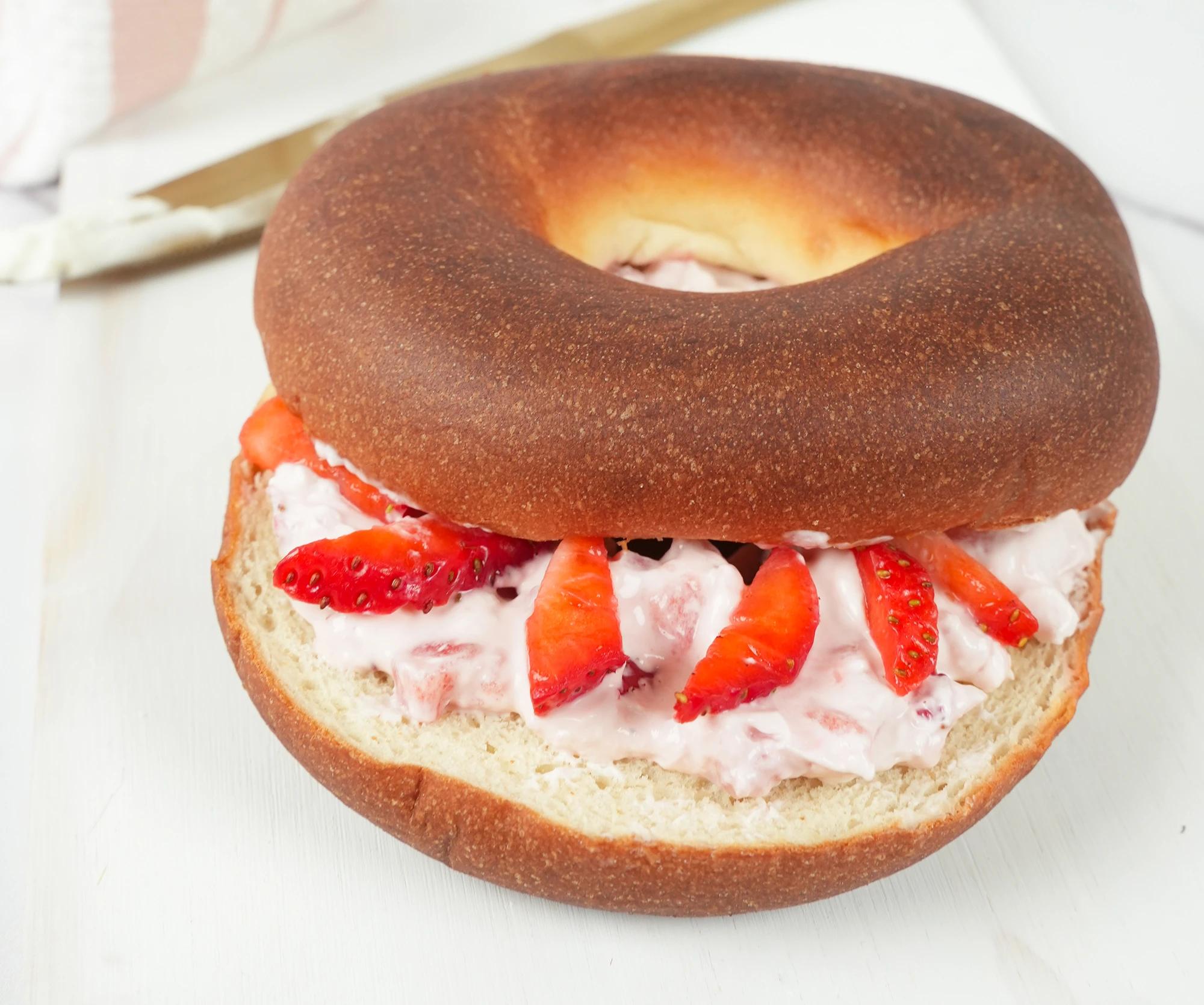 Strawberry & Cream Bagel | Hero Bread Recipes