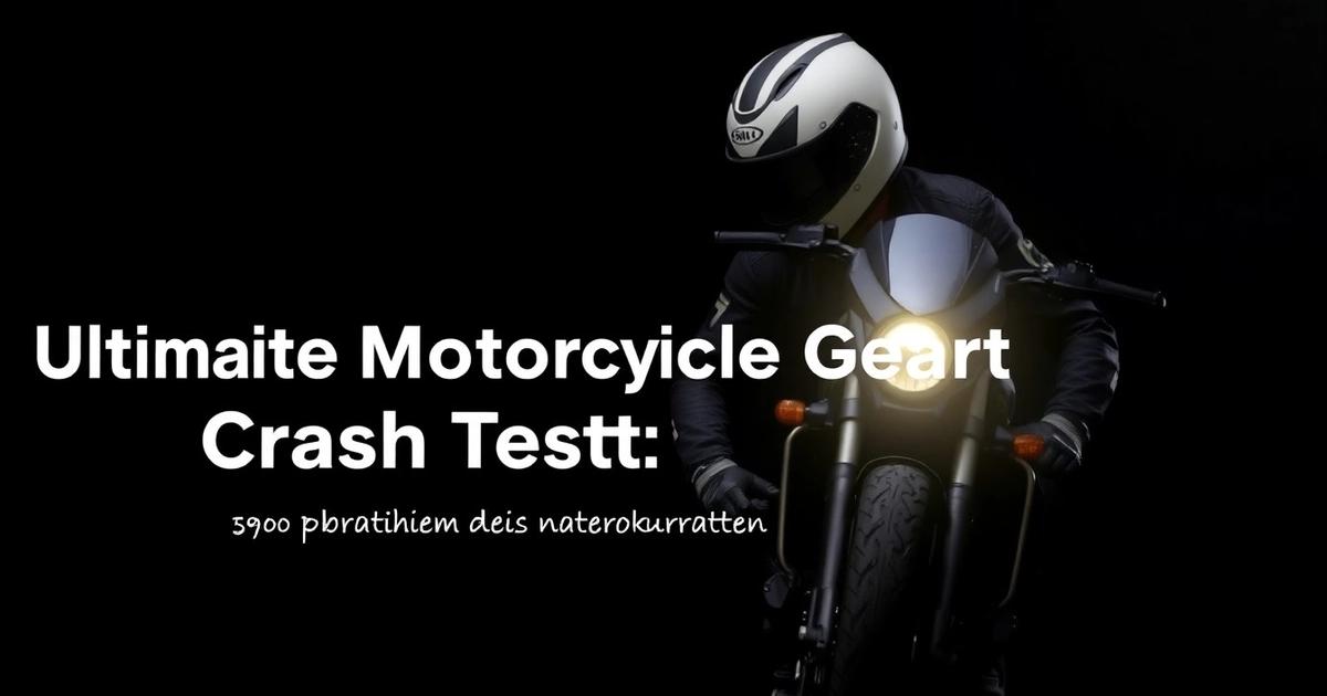 Motorcycle Gear Crash Test Results 2024: What Really Works
