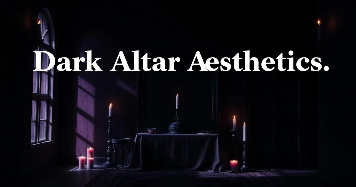 Gothic Altar Design: Dark Sacred Spaces for Your Home