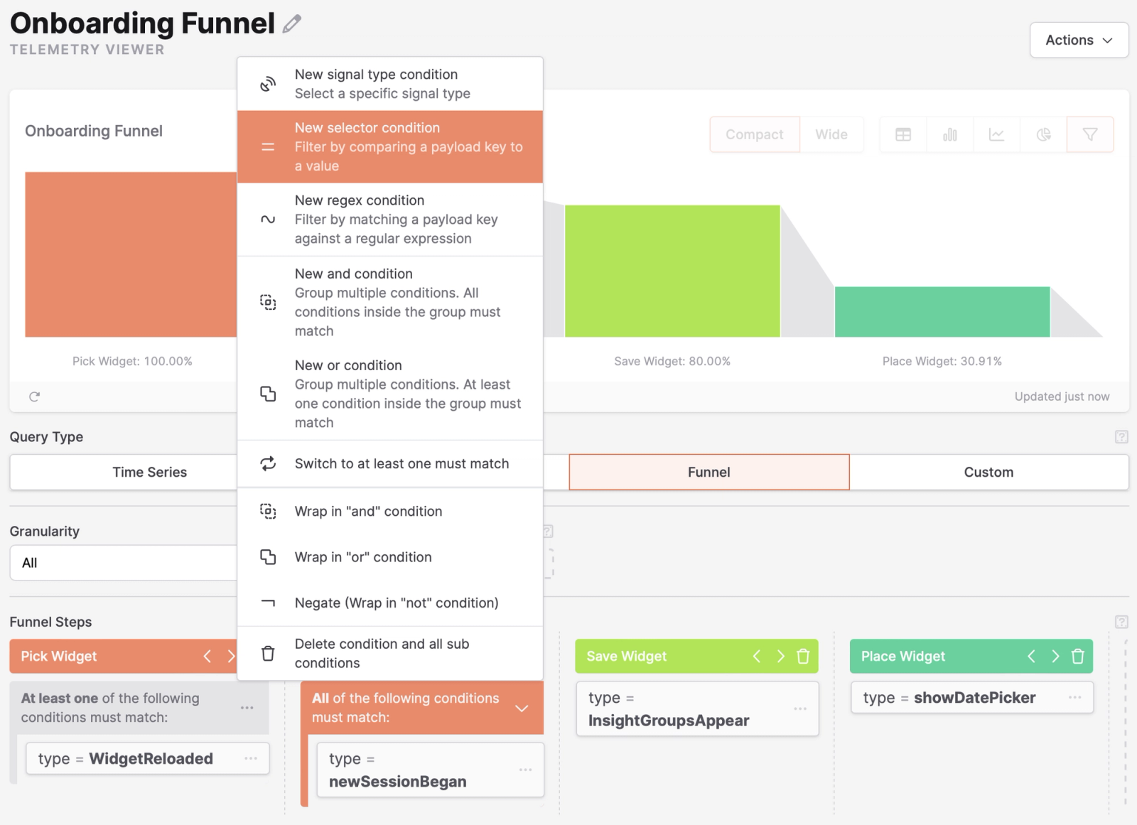 Visual Query Editor | TelemetryDeck