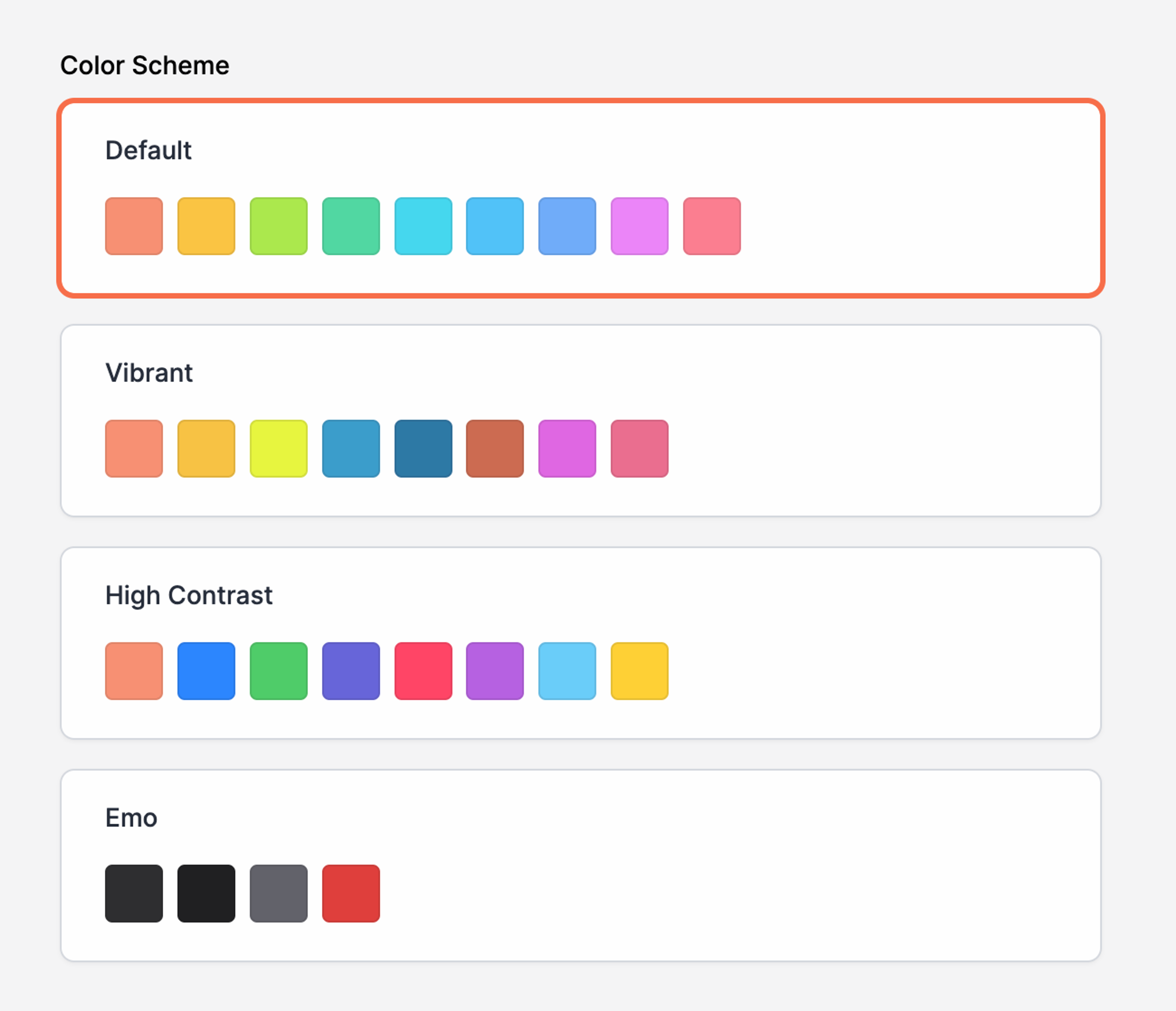 Color Schemes in TelemetryDeck dashboard