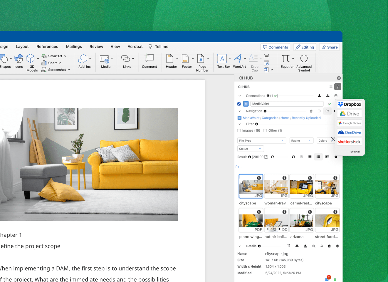Microsoft 365 MediaValet Integration