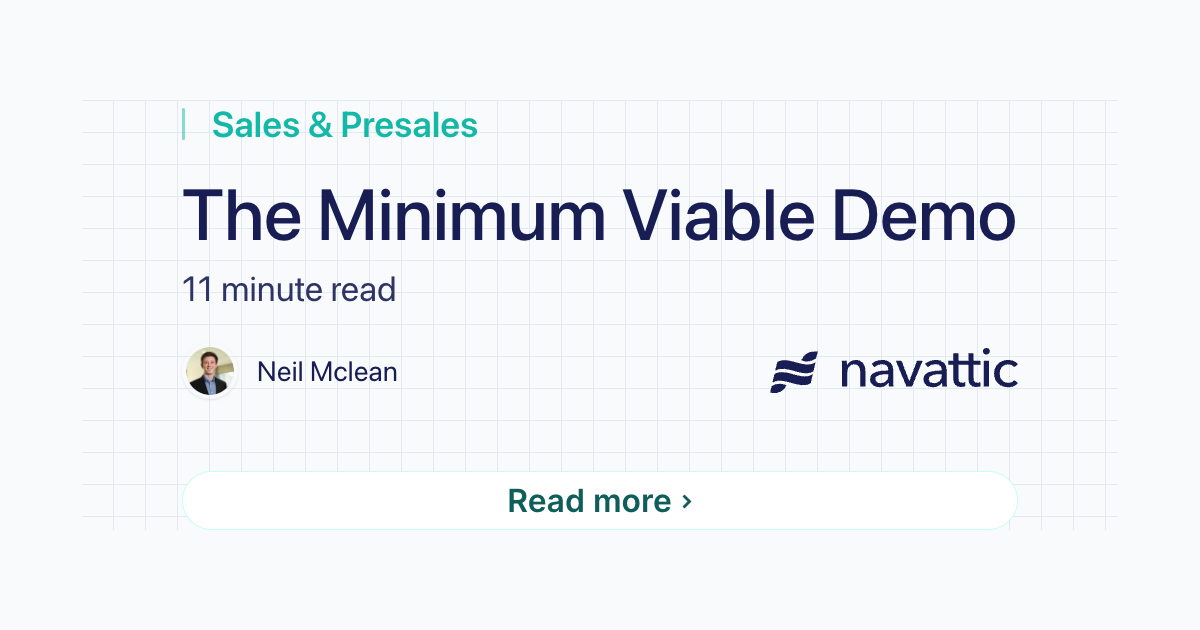 The Minimum Viable Demo