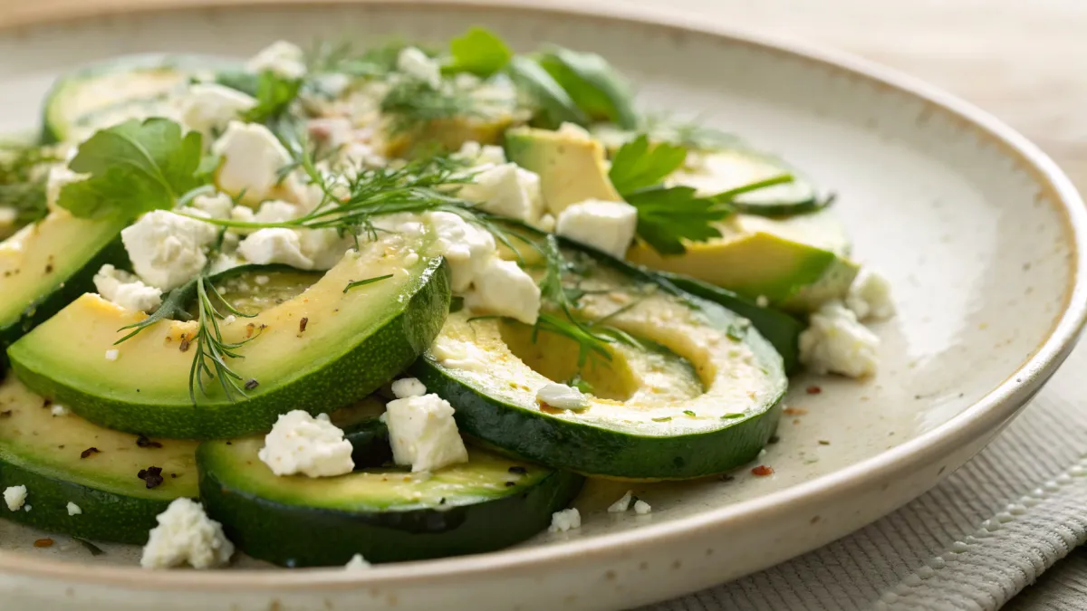 Gestoomde courgette met avocado en feta - Een herfstig ontbijt | Chef Byte