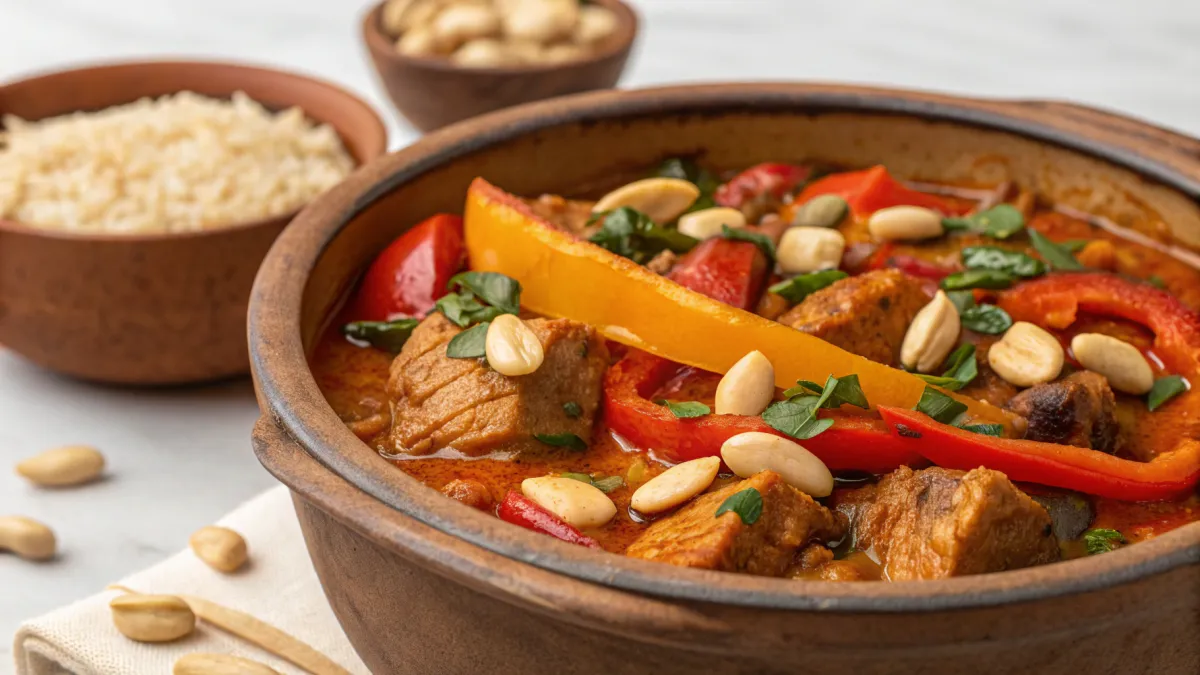 Ghanaese pinda stoofpot met geroosterde groenten | Chef Byte